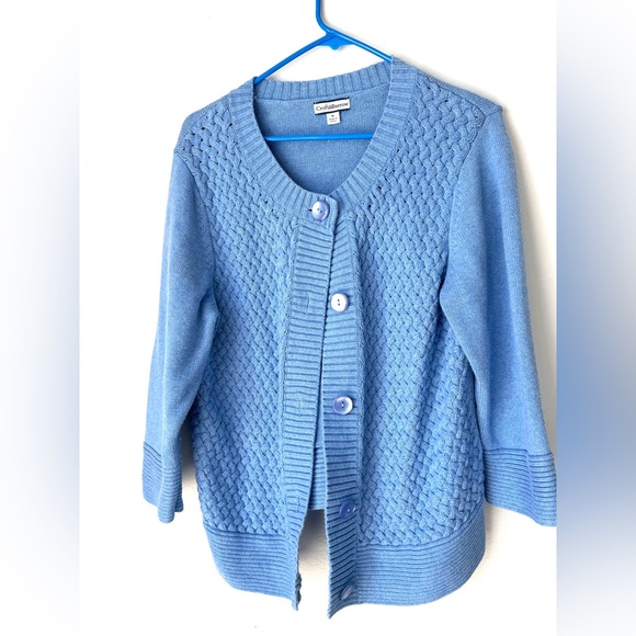croft & barrow | Sweaters | Croft Barrow Blue Womens Cardigan Size Xl ...